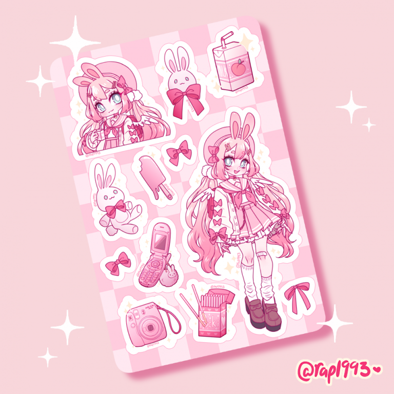 Kawaii Bunny Sticker Sheet – rap1993